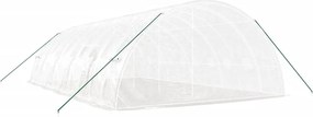 Skleník s ocelovým rámem bílý 60 m² 10 x 6 x 2,85 m 3188119