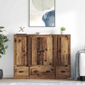 Vysoký bufet 3 ks Staré dřevo 132 x 35,5 x 103,5 cm 3402671