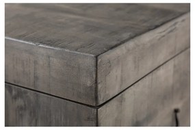 Massive home | Univerzální truhla FACTORY 115 CM šedá masiv mango