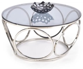Konferenční stolek Venus sklo/stříbrný