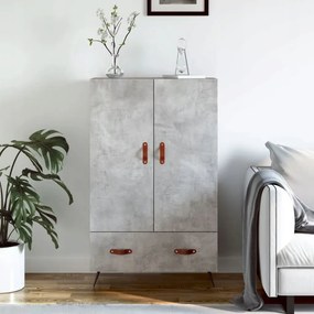 Fionshop 263911759 Skříň highboard betonově šedá 69,5x31x115 cm kompozitn