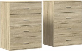 Příborníky 2 ks dub sonoma 60 x 39 x 80 cm kompozitní dřevo 3276625