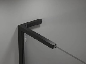 Mexen Kioto-X L sprchová stěna Walk-in 100 x 200 cm, transparentní 10 mm, černá - 800-100-107-70-00-X