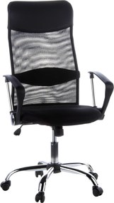 XXXLutz OTOČNÁ ŽIDLE, vzhled kůže, síťovina, černá, barvy chromu MID.YOU - Online Only kancelářské židle - 001918005801