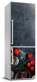 Wallmuralia Nálepka na ledničku Zalenina a koření 60x180 cm