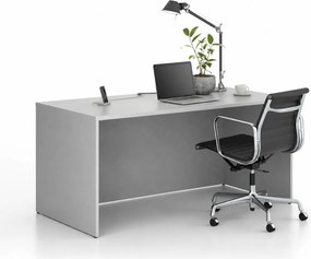 Kancelářský psací stůl FRAME, 160x80 cm, šedá