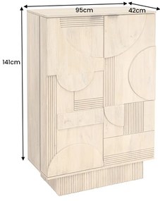 Designová barová skříňka Movement 141 cm mango