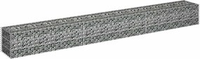 Gabionový vyvýšený záhon pozinkovaná ocel 270 x 30 x 30 cm 145637
