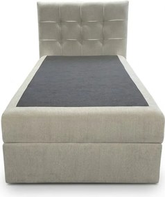 Čalouněná postel boxspring DIRELIS VIBE 90x200 cm krémová Matrace: Matrace Bonell pružinová