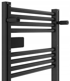 Gamma Erga Pago, elektrické topné těleso 540x960 mm s digitálním termostatem, 500W, černá matná, ERG-PAGO/960/540/BLACK/EL