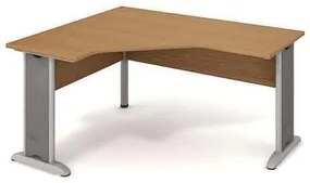 No brand  Rohový kancelářský stůl Cross, 160 x 120 x 75,5 cm, levé provedení, dezén buk