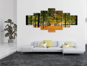 Obraz aleje podzimních stromů (210x100 cm)