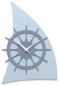 Designové hodiny 10-014 CalleaDesign Sailing 45cm (více barevných verzí) Barva stříbrná-2 - RAL9006