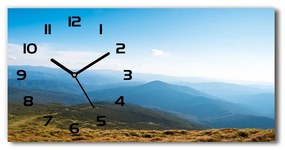 Wallmuralia Skleněné hodiny na stěnu Národní park Tatry 60x30 cm
