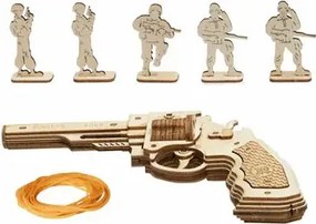 RoboTime 3D dřevěné mechanické puzzle Revolver Corsac / od 14 let / 10