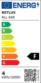 RETLUX RLL 668 G9 3.5W LED stmívatelné / 320 lm / 3000K - teplá bílá