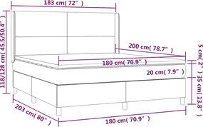 Box spring postel s matrací černá 180x200 cm umělá kůže 3132393