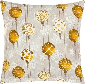 Bellatex Povláček Vánoce Vánoční koule zlatá, šedá rozměr 45x45 cm
