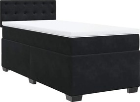Box spring postel s matrací černá Single samet 3288775