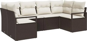Set pohovek 6 ks Hnědá polyratan 3346518