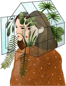 Martu Hlavajová | Greenhouse Rám: Bílý, Velikost: 60 x 40 cm