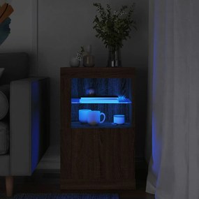 Odkládací Skříňka S Led Osvětlením Kompozitní Dřevo