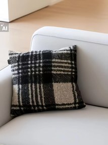 Sinsay - Dekorační polštář v kostce - černá