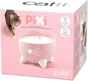 Catit Pixi světle růžová / Fontánka pro kočky / 2,5 l / filtr s trojit