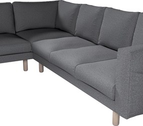 Potah na pohovku IKEA Norsborg rohová 5-místná barva šedá látka pletený vzor