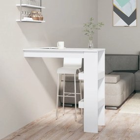 vidaXL Nástěnný barový stolek 102x45x103,5 cm kompozitní dřevo [811782] Barva: Bílá