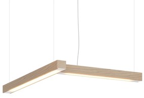 Závěsné světlo LED40 tvar L, více variant - TUNTO Model: přírodní ořech