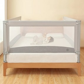 Zábrana na postel Monkey Mum® Economy - 140 cm - světle šedá