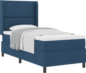 Postel s boxspringem s polštářem Modrá 200 x 90 cm textil 3341692
