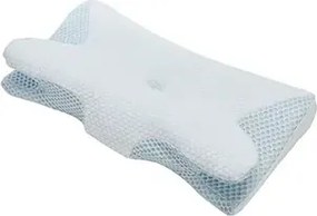 Powerton ERGO LUNIA bílo-světle modrá / Ergonomický polštář / PU pěna