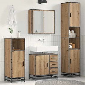Sada koupelnového nábytku 3 ks Artisanový dub Kompozitní dřevo 3402534