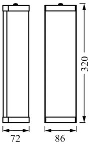 Osram - Koupelnové nástěnné svítidlo BATHROOM CLASSIC 2xE14/12W/230V IP44