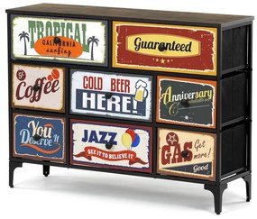 Retro komoda ALMIRA - old wood / MDF Barva: Vícebarevná
