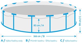 Marimex | Bazén Marimex Florida 3,66x0,99 m se zabudovaným skimmerem - motiv TEAK (poškozený obal) | 103402852