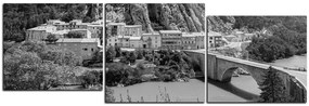 Obraz na plátně - Sisteron v Provence - panoráma 5235QE (120x40 cm)