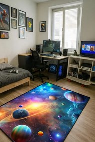 Protiskluzový herní koberec Galaxie