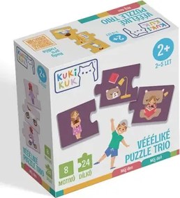 KukiKuk 80042 Véééliké puzzle trio Můj den / od 2 let
