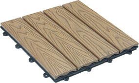 Home Deluxe WPC klikové dlaždice Bavaro Premium (2,5 m², teak)