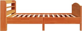 Postel bez matrace voskově hnědá 100 x 200 cm masivní borovice 3306983
