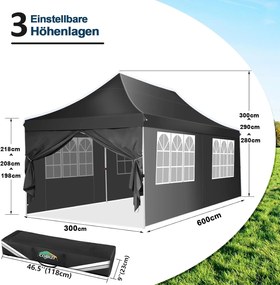 Zahradní nůžkový pavilon Allabama 3x6m modrý nebo bílý