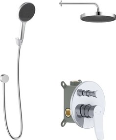 kielle Nefia - Sprchový set s baterií pod omítku, pro 2 spotřebiče, s příslušenstvím EcoSpare a tělesem, chrom 20627SP130