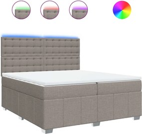 Box spring postel s matrací taupe 200x200 cm textil 3294093