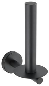 WENKO 24262100-Držák toaletního papíru BOSIO BLACK 8x18 cm nerez/stříbrná 24262100