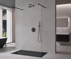 design sprchová zástěna WALK-IN BREMEN 2 - BLACK Double 100-160cm