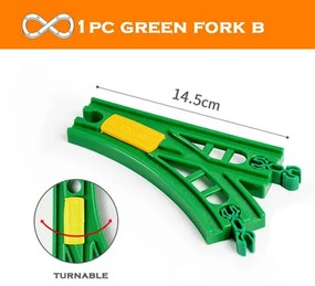 Rozšíření dřevěné trati (různé příslušenství) k elektrickému vláčku (11-20) Barva: 1pc green b