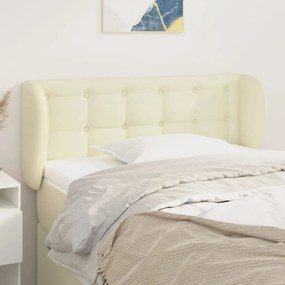 Čelo postele typu ušák krémové 93x23x78/88 cm umělá kůže 3117224
